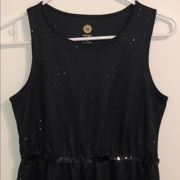 total girl | Dresses | Girls Black Sparkly Dress | Poshmark